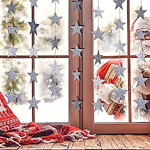 130 Feet Glitter Star Paper Garland Banner Hanging Decoration for Graduation Class of 2022 Congrats Grad Wedding Birthday Festival Party Decoration