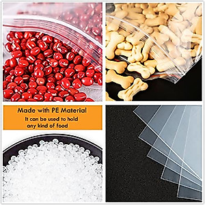 500 Pack Poly Zipper Bags,3 Different Size Small Craft Plastic Bags,Clear Reusable Ziplock Bags Storage for Bead,Jewelry,Candy,2.3x3.5Inch,3.5x5Inch,4x6Inch