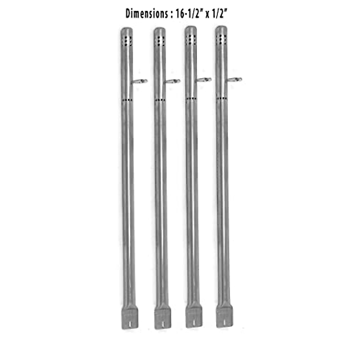 Replacement Stainless Steel Burner Expert Grill BG2824BN, BG2824BP, XG16-096-034-00, XG17-096-034-04, Fire King BG2824BP-L, Gas Models 4PK