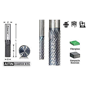Amana Tool - 48050-B High Performance Solid Carbide Fiberglass & Composite Cutting 1/8 D