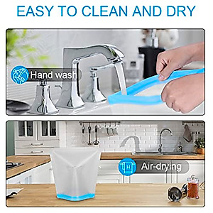 Hvalucen Reusable Food Storage Bags, 4-Pack BPA FREE Flat Freezer Bags, and LEAKPROOF Gallon Storage Bags for Marinate Meats, Cereal, Sandwich, Snack, Travel Items, Home Organization Storage