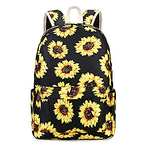 Sunflower Backpack Set for Teen Girls Bookbag School backpack Set with Lunch Bag and Pencil Bag 3 in 1