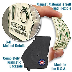 Georgia Small State Magnet by Classic Magnets, 1.8" x 2.1", Collectible Souvenirs Made in The USA