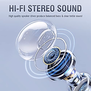 CelsusSound Bone Conduction Headphones with Noise-Canceling MIC, Bluetooth Waterproof Sport Headphone, Open Ear Stereo Headphones up to 10H of Music and Calls, Wireless Headset for Running and Workout