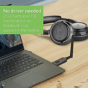 Avantree DG60 Long Range Bluetooth 5.0 USB Audio Adapter for PC Laptop Mac PS4 PS5 Linux, Superior Sound Wireless Audio Dongle for Headphones Speakers, aptX Low Latency, Plug and Play (Audio ONLY)