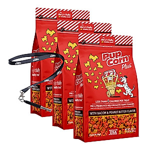 moofin Plus Puffed Dog Treats, 24.5 Ounces - Dog Probiotics Treats for Digestive Health, Bundle with Pet Training Whistle Low-Calorie, Training Treats for Dogs [Pack of 3]