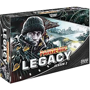 Pandemic Legacy Season 2 Board Game (Black) - Fight to Save Humanity from Plague! Cooperative Strategy Game for Kids and Adults, Ages 13+, 2-4 Players, 60 Minute Playtime, Made by Z-Man Games