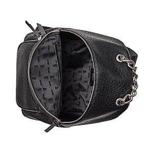 DKNY Women's Abby Backpack Bag, Black/Silver, Large