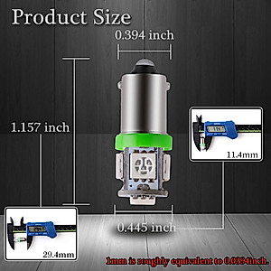 GE 44 Bulb 1893 47 756 1847 Wedge Pinball Machine Light 6VDC/6.3VDC Green (Pack of 20)