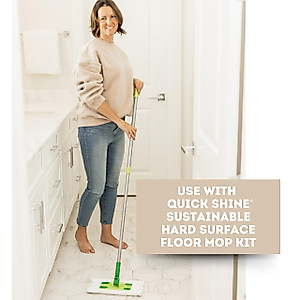 Quick Shine Multi Surface Floor Finish 64oz | Cleaner & Polish to use on Hardwood, Laminate, Luxury Vinyl Plank LVT, Tile & Stone | Safer Choice w/Clean Shine Technology | Protect-Refresh