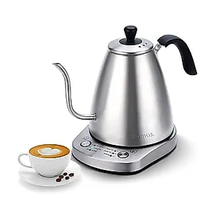 CUSIMAX Gooseneck Kettle, 1000W Electric Kettle 1L, Variable Kettle with 6 Temperatures Pour Over for Drip Coffee and Tea, Stainless Steel Kettle with Auto Keep Warming and Boil-Dry Protection