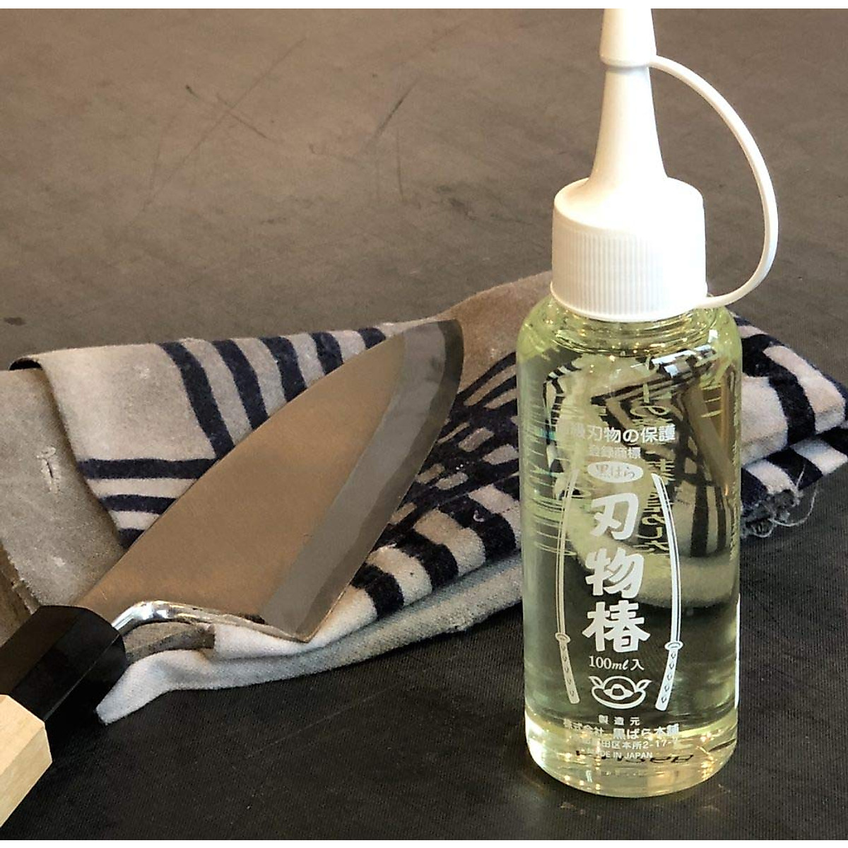 KUROBARA 100% Pure Tsubaki Japanese Knife Maintenance Camellia Oil (3.4 oz)