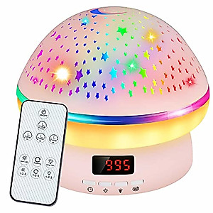 Star Projector Night Light for Kids with Timer, Toys for 3-8 Year Old Girls, Rotatable Galaxy Projector Kids Night Light, Christmas Birthday Gifts for 3-10 Year Old Girls Boys, Girls Pink Room Decor