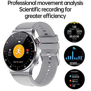 FILIEKEU Women Men Smart Watch Bluetooth Calls Heart Rate Sleep Monitor IP67 Waterproof Sport Fitness Tracker HD Touch Screen Silver Stainless Steel Smart Watches for Android iOS…