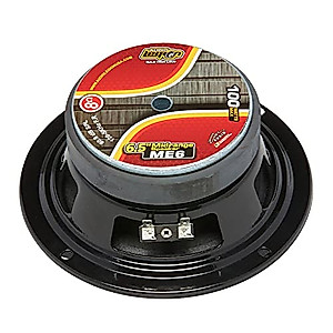 Audio Legion ME6 6.5" 200 Watt Midrange Speakers - High Clarity and Maximum Output Loudspeakers - Durable Steel Pro Audio Speaker with Wide Frequency Range - Car Speakers - Pair