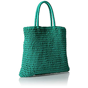 The Drop Women's Alora Crochet Small Tote, Jade, One Size