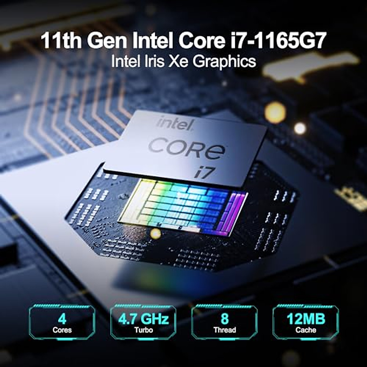 Intel NUC 11 NUC11PAHi7 Home&Business Desktop Mainsteam Kit, Barebone, Intel Core i7-1165G7 4-Core, 2.8 GHz–4.7 GHz Turbo, 28W Intel Iris Xe Graphics, with AC Cord. Add't Components Needed.