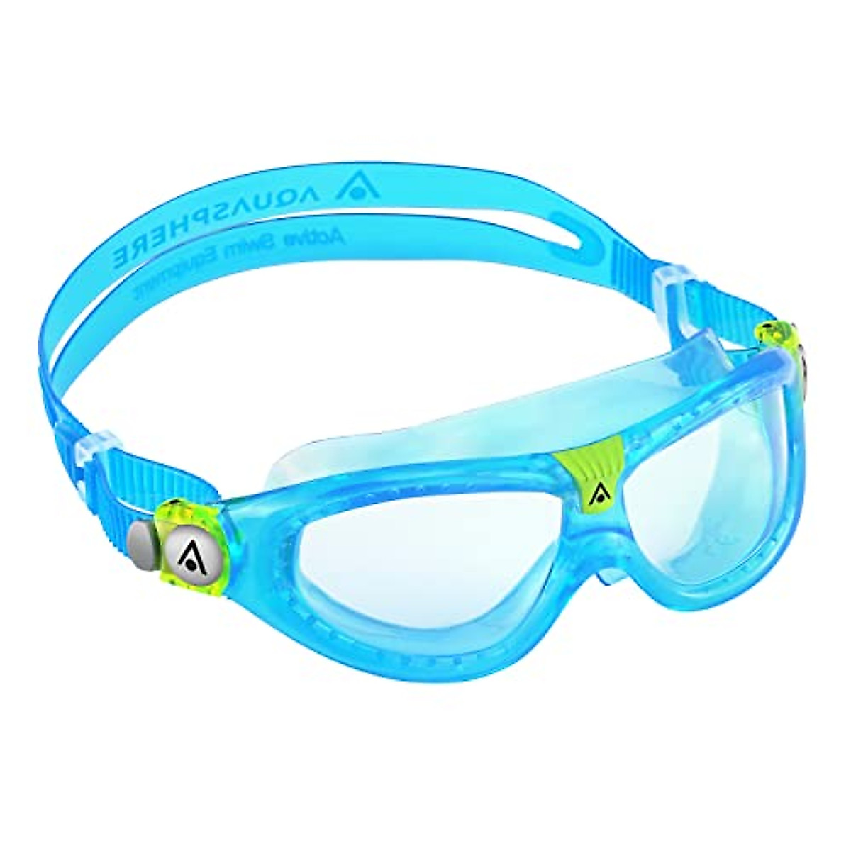 Aqua Sphere Seal Kid 2 Kids Swim Goggles - Ultimate Underwater Vision with Comfort, Anti Scratch Lens & Hypoallergenic | Unisex Children, Clear Lens, Turquoise/Turquoise Frame (MS5064343LC)