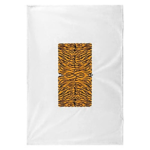 Tiger Skin Pattern Fleece Blanket Throw Cushion Travel Packable Plush Blankets for Office Bed Sofa Couch Camping 60x70 Inches