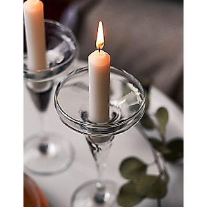 Emergency Candles - 24 Pack White Short Taper Candles - Unscented - Emergency Candles for Home and Emergency Kit