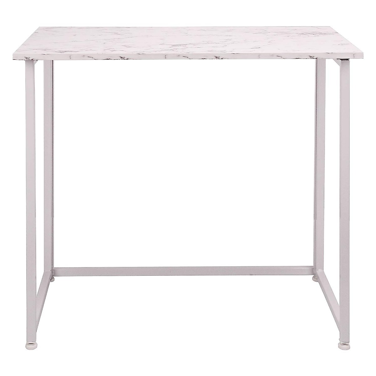 Leopard Outdoor Products Folding Computer Desk for Small Spaces, Space-Saving Home Office Desk, Foldable Computer Table, Laptop Table, Writing Desk, Compact Study Reading Table (Marble White)