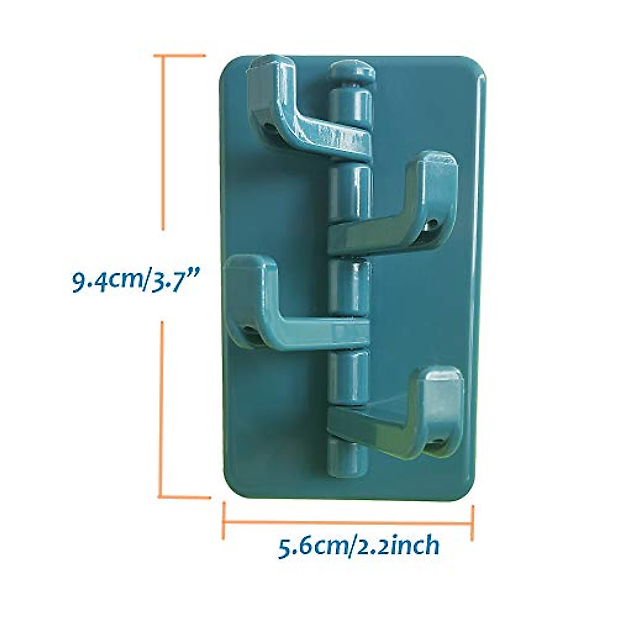 8pcs Colorful Rotating Sticky Wall Hooks for Kitchen Bathroom Wall,Adhesive Hook Hanger for Keys Towels Clothes Bags with 4 Color