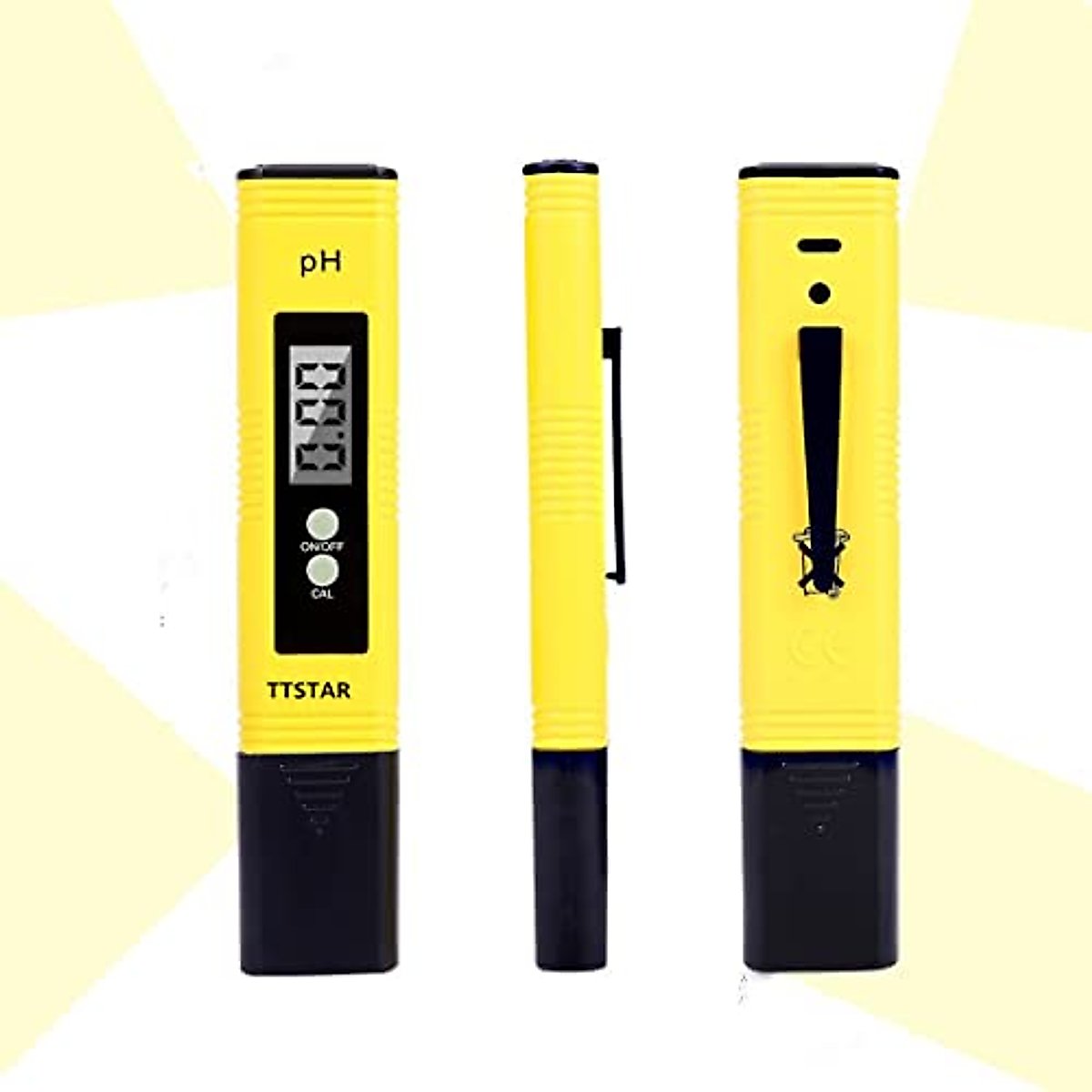 TTSTAR Digital PH Meter Tester, 0.01 High Accuracy Quality 0-14 Measurement Range for Household Drinking, Pool and Aquarium Water PH Tester Design with ATC