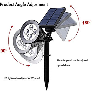 CallToU Solar Spot Lights 7 Colors Halloween Lights Christmas Solar Outdoor Light Waterproof Landscape Lighting 180°Adjustable Solar Landscape SpotLights for House Backyard Pool Patio Garden 2 Pack