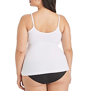 Maidenform womens Long Length Camisole Fl3266 shapewear tops, White, X-Large US