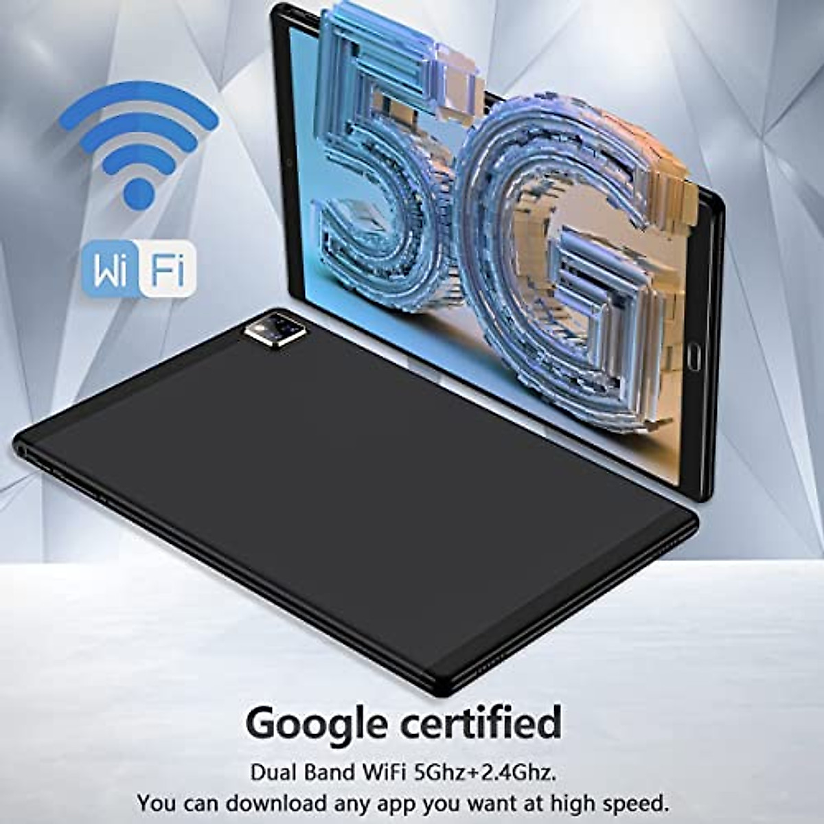 Tablet 10 Inch Android 11.0 Tablet with Keyboard, Dual 2.4+5G WiFi Tablets 64GB Storage 128GB Expandable, 4G RAM 6000mAh Battery Google Certified Tablet Include Keyboard Mouse Case Stylus