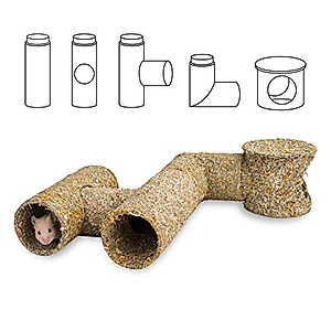 Niteangel Creative & Composable Hamster Tunnel - DIY & Build Unique Tube Burrow as Hideout for Small Sized Animals Like Hamsters Mouse Gerbils Mice (Tunnel)