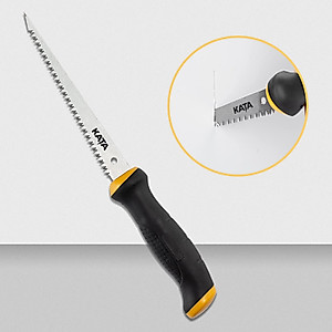KATA Hacksaw Frame Set, 12" Hacksaw Frame, 10'' Mini Hacksaw and Drywall Saw/Jab Saw, Including 4pc Extra Flexible Bi-Metal HSS Blades, Handsaw for Metal, Wood, PVC Pipes