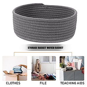 FOMIYES Plant Basket Storage Basket Woven Basket Office Rattan Bathroom Basket Cotton Rope Small Cotton Rope Basket