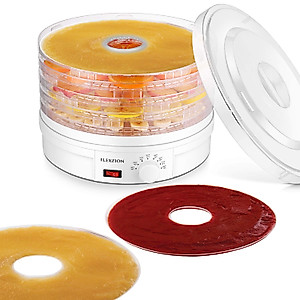 Flexzion Nonstick Fruit Leather Trays for Dehydrator, Fruit Roll Up for Food Dehydrator Machine (11 7/8 Inch) 2 Pack, Reusable Dehydrator Sheets for Dry Fruit Snacks Roll