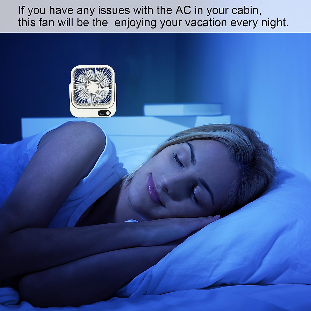 STRUGGANT Portable Fan for Cruise Ship Cabin,Cruise Ship Approved Fan,Cruise Fan with Magnetic Base for Stateroom Ceilings and Walls,USB Rechargeable Fan,Cruise Travel Essentials (1, White)