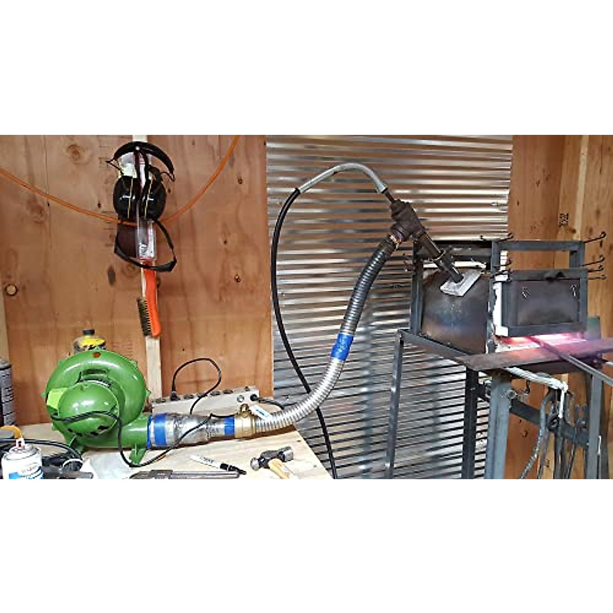 110V 250W US Style Electric Blacksmith Forge Blower Blacksmithing Coal Forge Fan air Blower Tools with 125CFM