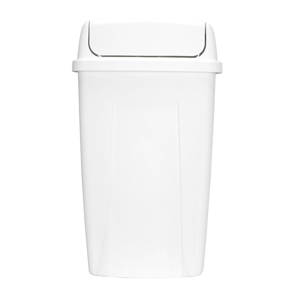AYOYZ 13 Gallon Trash Can, Plastic Swing Top Kitchen Trash Can, White