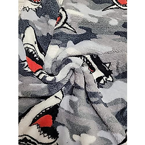 Newcastle Fabrics Whisper Fleece Shark CAMO Grey 60", Fabric Bolt