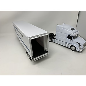 New-Ray Volvo Tractor and Trailer VN-780 1/32 Scale Pre-Built Model Semi Truck White