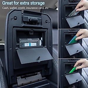 JKCOVER Center Console Hidden Box Organizer Compatible with 2016-2021 2022 2023 Toyota Tacoma Accessories Armrest Hidden Storage Box Secret Compartment Press to Open and Close (Patent Design)