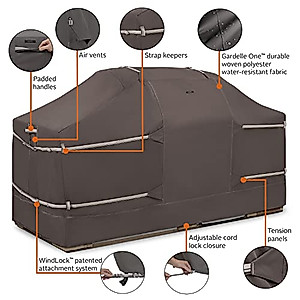 Classic Accessories Ravenna Water-Resistant 86 in. BBQ Grill Cover for Island with Center Grill Head