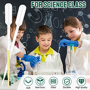 moveland 25Pcs 1ML Pipettes Dropper - Disposable Pipettes Plastic Dropper for Lab Science, Essential Oil, DIY Art, Medicine - Excellent Suction Without Leakage - Universal Pipette Tips