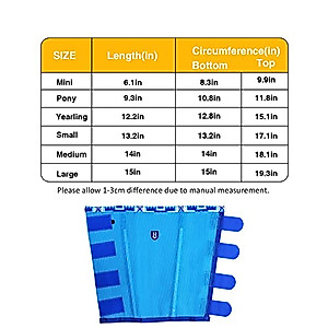 CareMaster Fine Mesh Fly Boots Loose Fitting & Non-Slip Horse Fly Leggings Fleece Air Flow (Set of 4) Cool Blue Medium