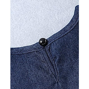 itkidboy Toddler Baby Girl Clothes Long Sleeve Dress Ruffle Denim Skirt Lace Hem Princess Party Dress Outfits Set 2-3T Blue