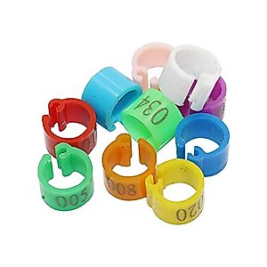 Topsame 100 Pcs/bag Inner Diameter 6mm Pigeon Leg Poultry Dove Bird Parrot Clip Rings Band Foot Ring Pigeon Supplies NO.001~100