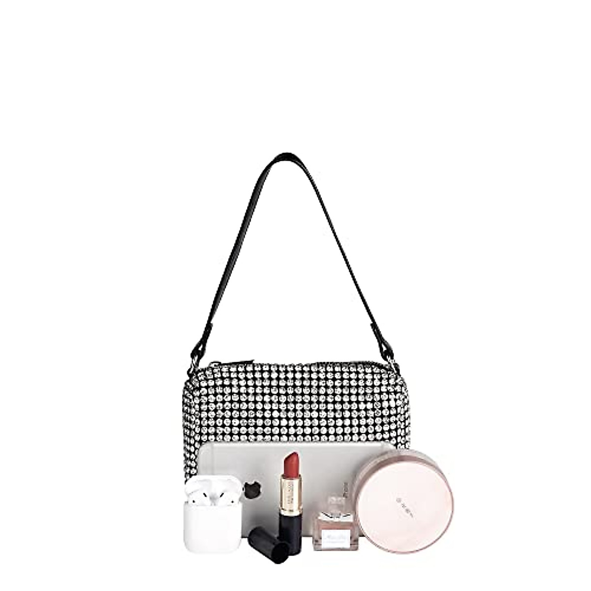 Eiyye Crystal Rhinestone Crossbody Bag Women's Evening Bag Rhinestone Black Shoulder Bag For Party Wedding Handbags