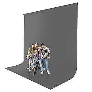 Julius Studio 10 x 16 ft. / 120 x 192 inch Large Gray Backdrop Background Screen, High Density 150 GSM Premium Material for Professional Photo Video Studio, Pure Grey Muslin, JSAG486