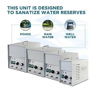 MP-3000 Ozone Generator, Light-Duty Ozonator, for Water-use with optional oxygen Hookup, up to 3000 mg/hr, with Timer Function