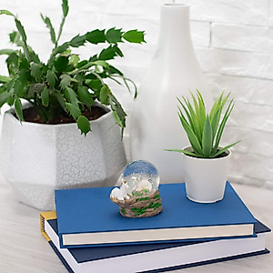 Elanze Designs Pretty Unicorns Fairy Tale Fantasy Horse Figurine Mini 45MM Sturdy Polyresin Princess Daughter Girls Glitter Water Snow Globe Tabletop Decoration