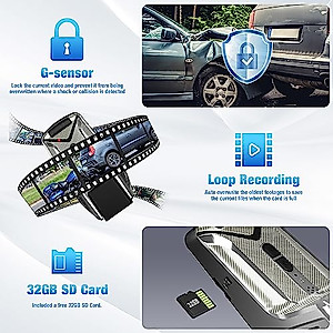 Dash Cam 1080P Car Camera, WiFi Dash Camera for Cars with Free 32GB SD Card, Car Camera with Night Vision, 170°Wide Angle, G-Sensor, WDR, Loop Recording, 24H Parking Monitor, High Definition Recording